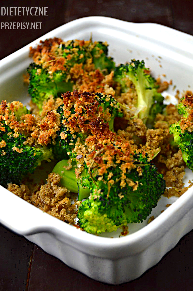 Brokuły zapiekane w pełnoziarnistej panierce