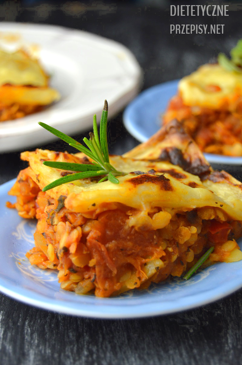 Lazania wegetariańska z soczewicą